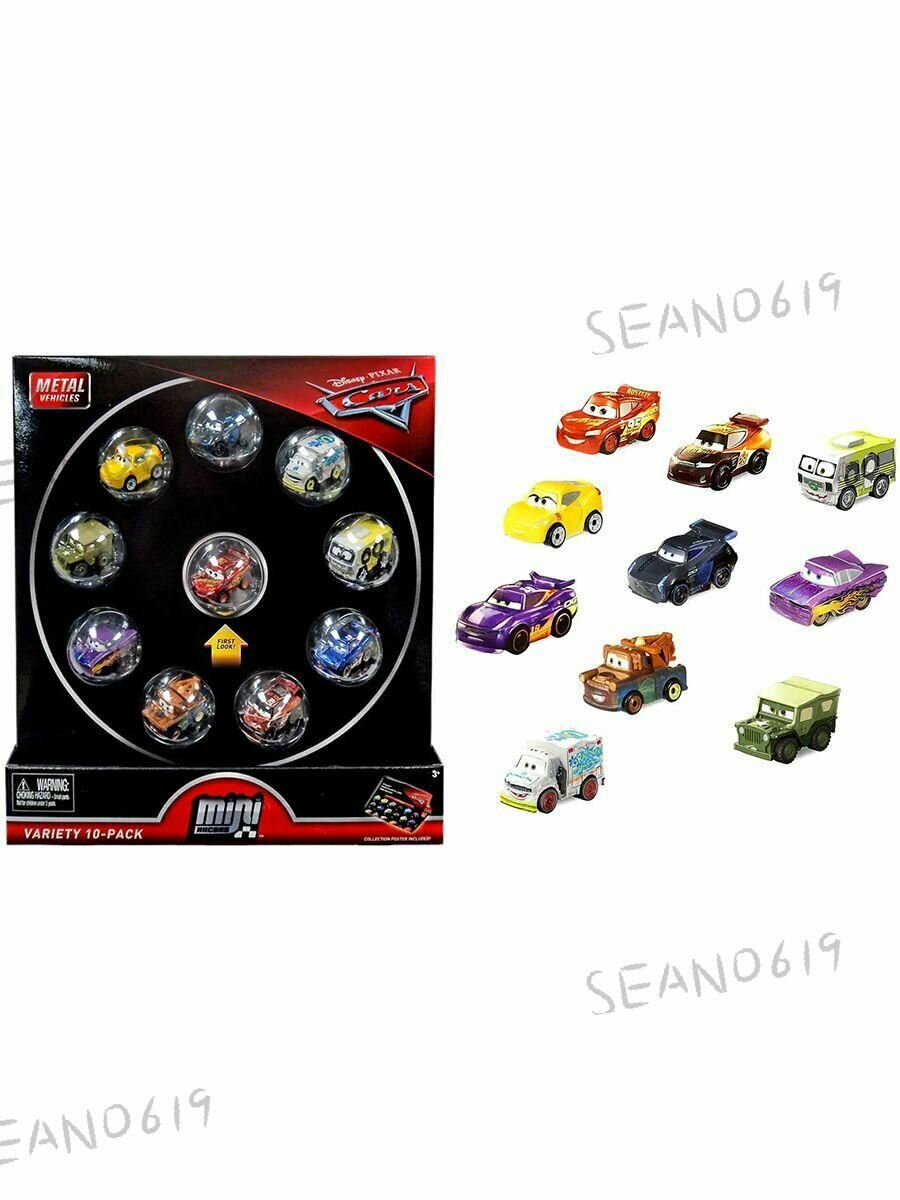 Disney Pixar Cars Mini Racers 10-Pack / Диснеевские Набор Мини-гонщиков Машинки10 Штук, Подходит Для Детей От 3 Лет