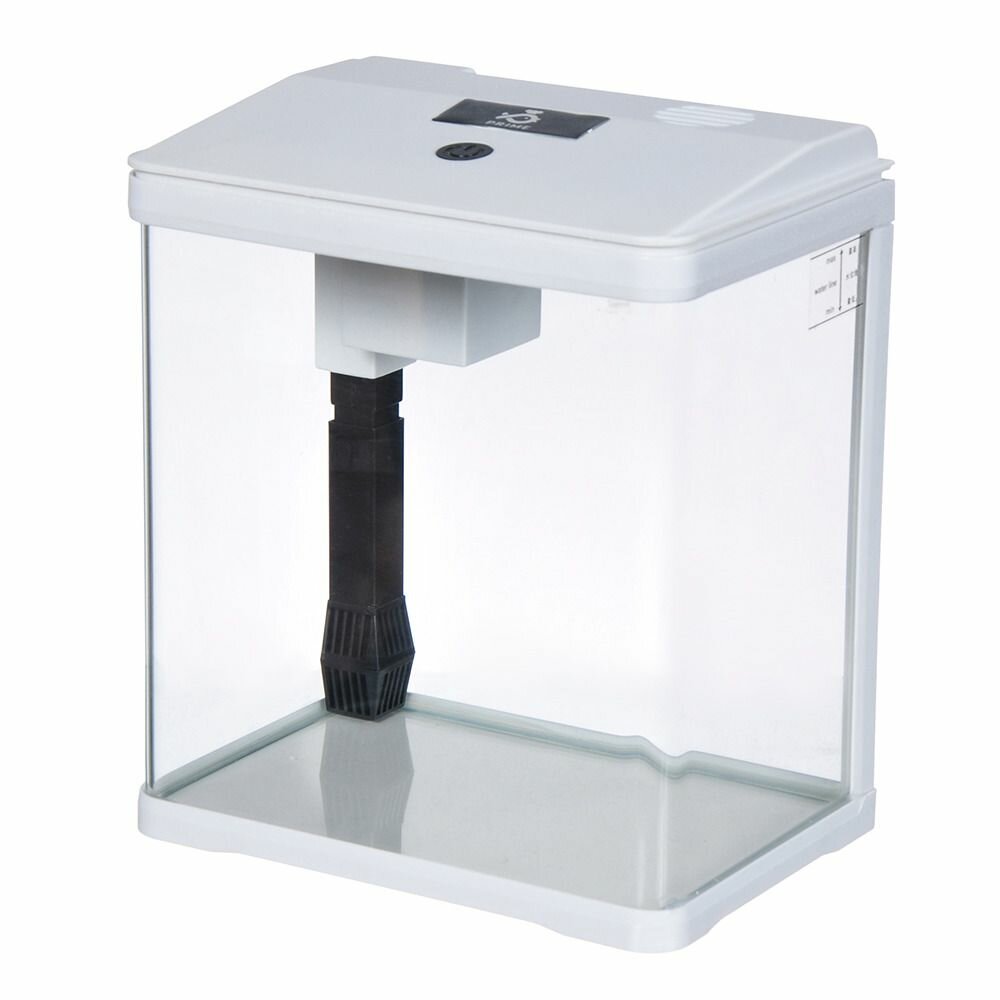 Аквариум PRIME, 7л, белый, с LED светильником и фильтром