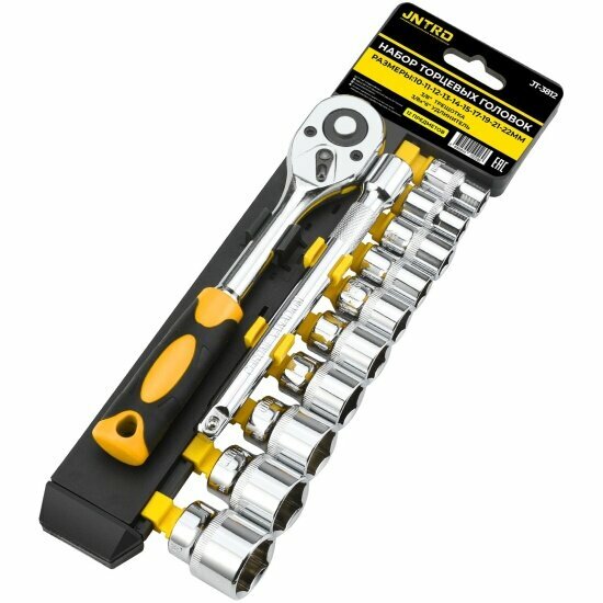 Jntrd Набор торцевых головок с трещоткой 3/8" 12 предметов