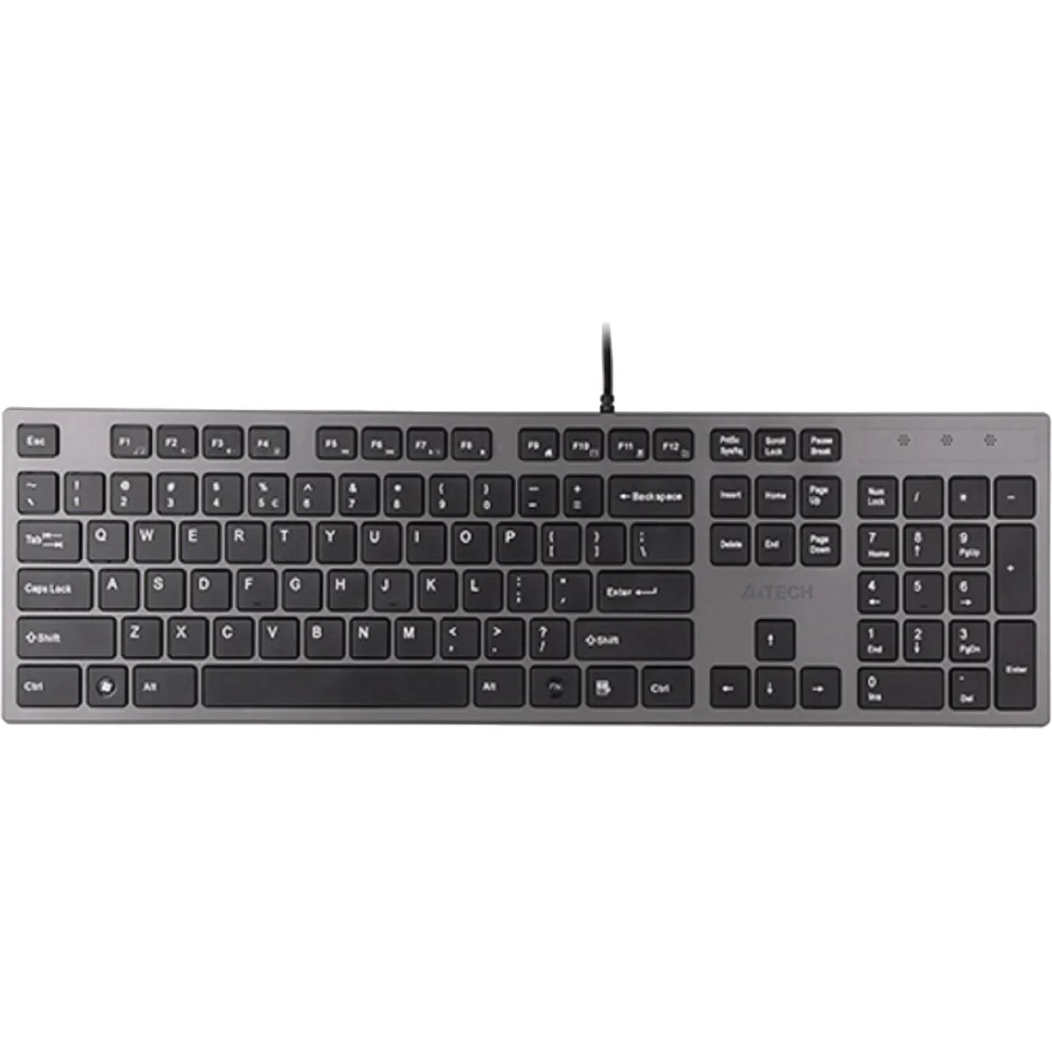 Клавиатура A4 KV-300H серый/черный USB slim