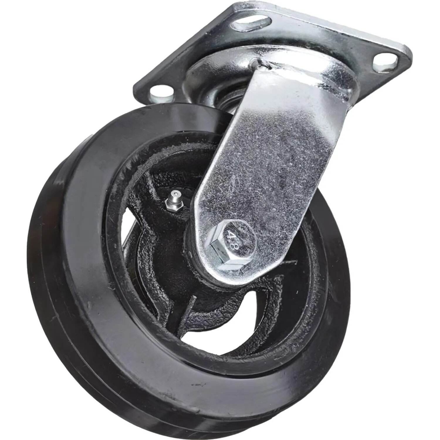 Колесо для тележки SCd 200, повор, литая резина, без торм, 200мм