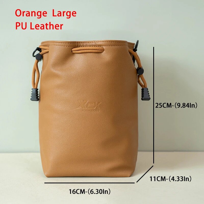 Сумка для фотоаппарата Orange Large PU Leather