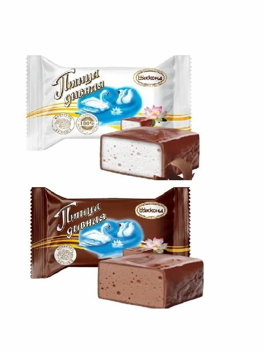 Конфеты Ассорти Птица дивная+шоколадная, суфле, Акконд, молочный шоколад, 1кг