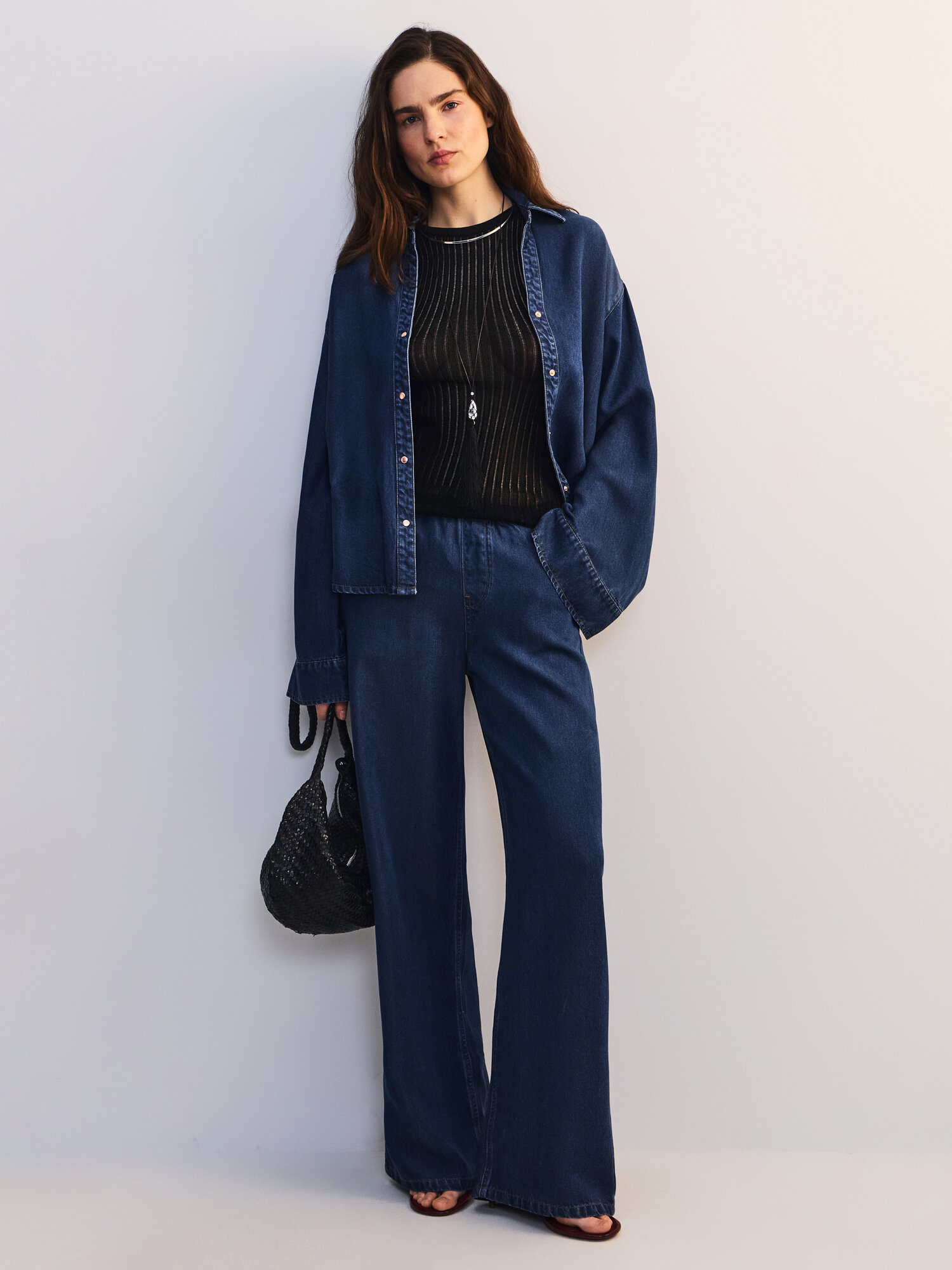 Джинсы широкие 