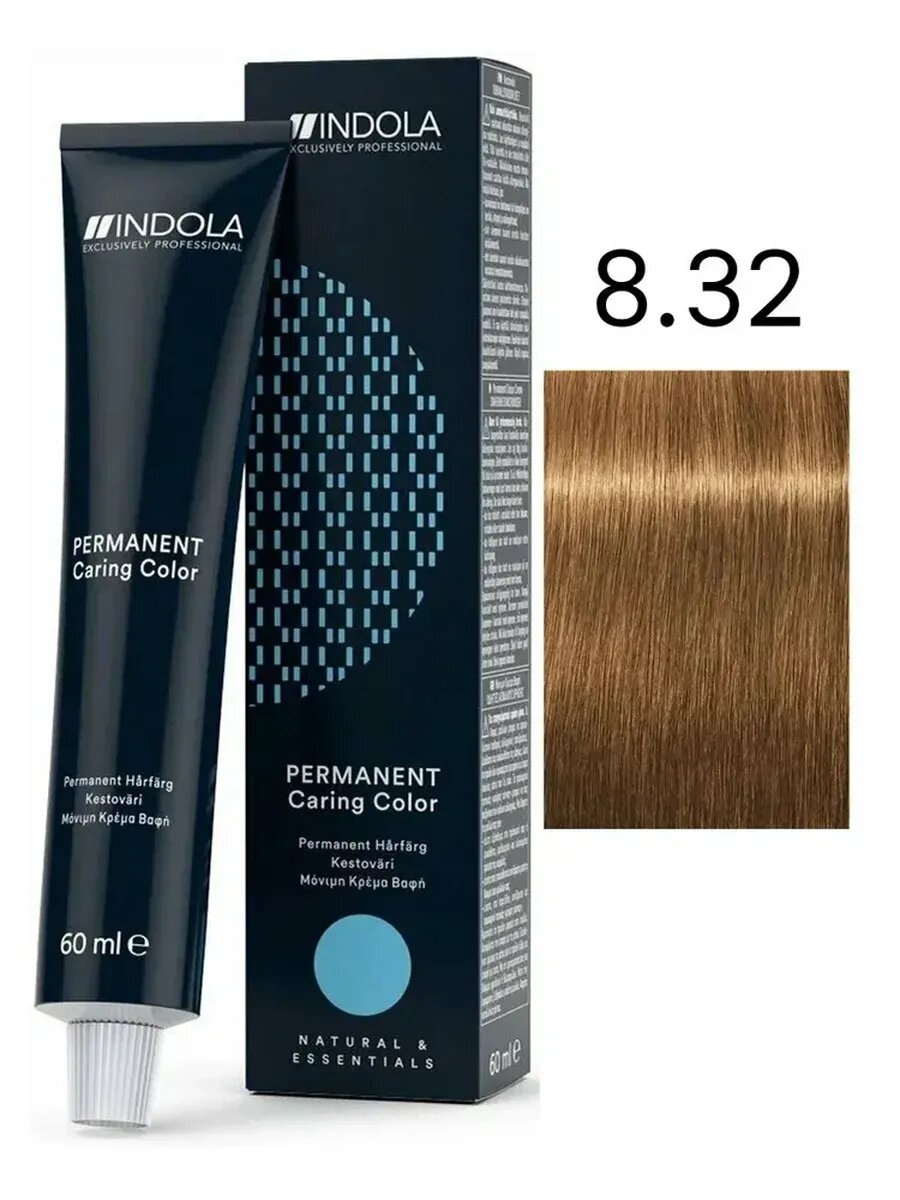 Indola Natural Essentials 8.32 Стойкая крем-краска для волос 60мл