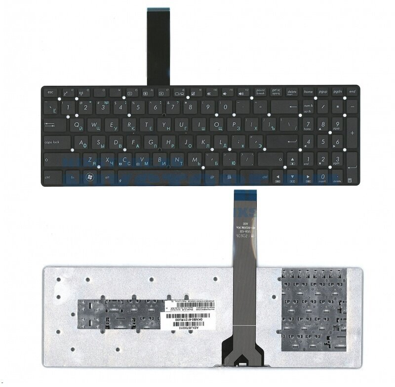 Клавиатура для ноутбука Asus K55, K55A, K55Vd, K55Vj, K55Vm, K75Vj черная