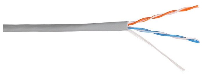 Кабель информационный Lanmaster NM-UTP5E2PR-CU кат.5E U/UTP 2X2 PVC внутренний 305м серый
