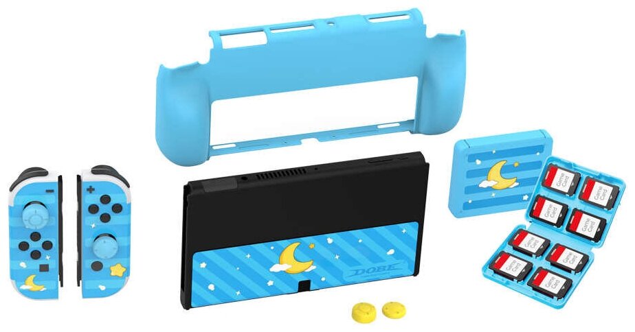 Комплект защиты для Nintendo Switch / Switch Oled (Dobe iTNS-2120) Light Blue