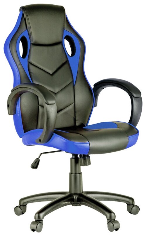 Кресло игровое Helmi HL-S07 "Boost", экокожа/ткань черная/синяя