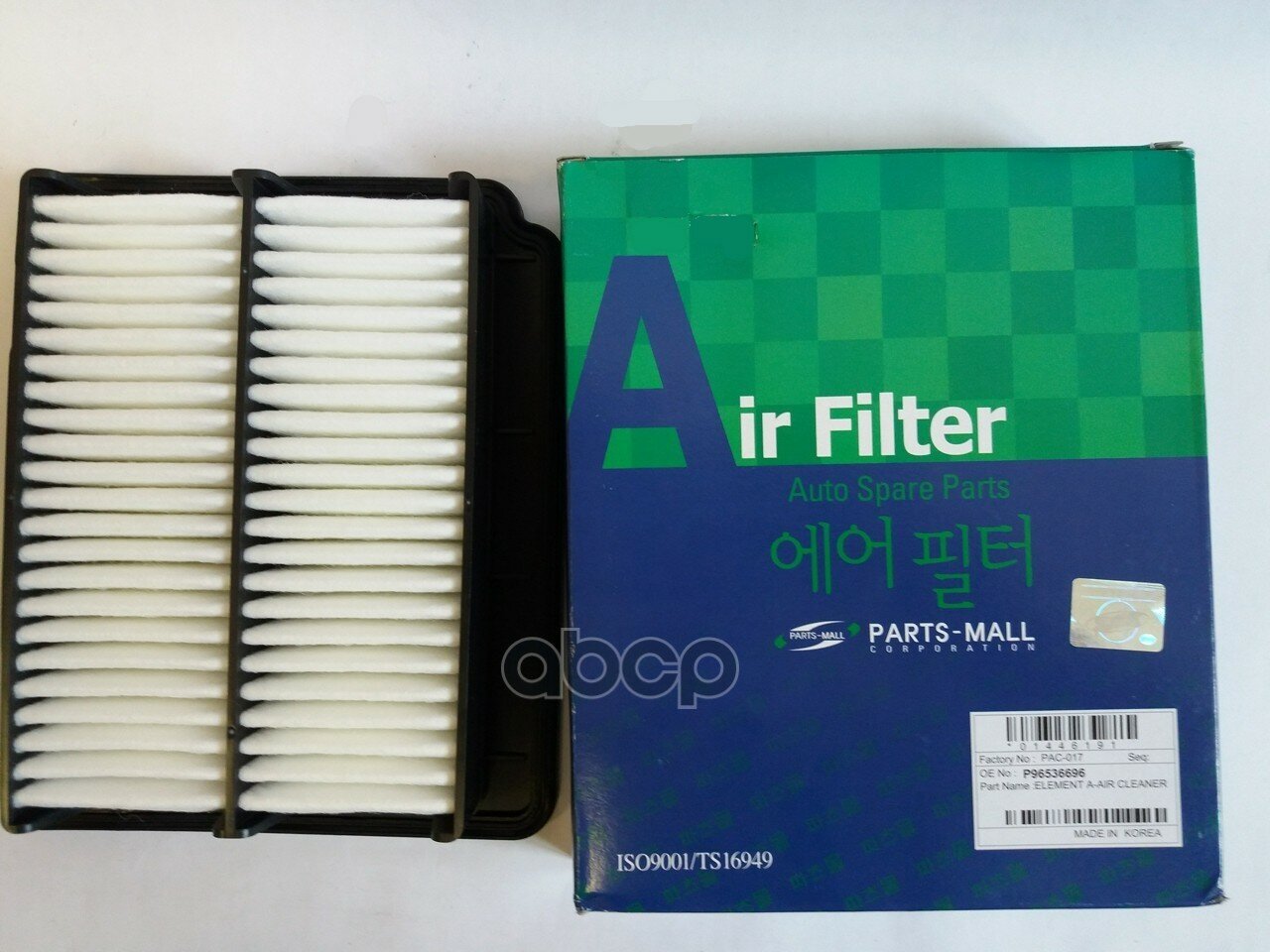Фильтр воздушный DAEWOO KALOS(T200) Parts-Mall арт. PAC-017 - высокое качество товара по низкой цене