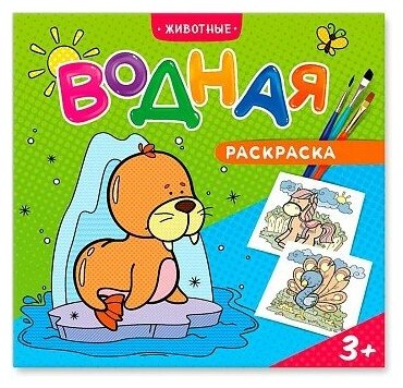Животные. Водная раскраска. Геодом