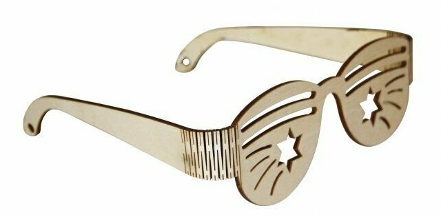 Деревянные заготовки / Декупаж, деревянная заготовка для творчества "Добрый мастер" №14464 "Очки" 16,5*14см (1шт)