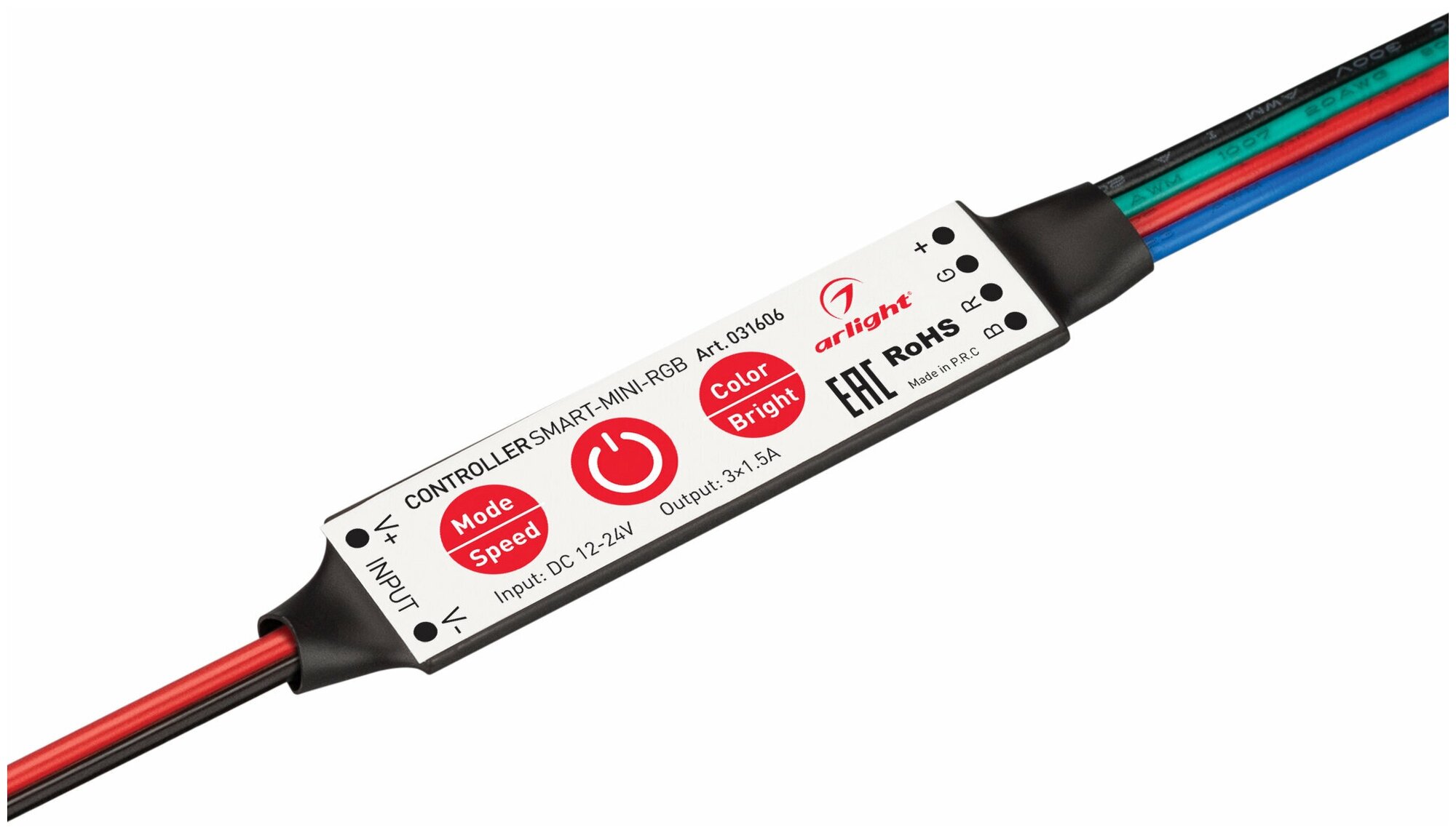 Контроллер SMART-MINI-RGB (12-24V, 3x1.5A) (Arlight, IP20 Пластик)