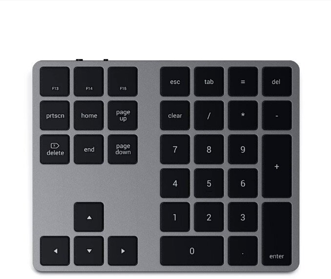 Беспроводной блок клавиатуры Satechi Aluminum Extended Keypad (ST-XLABKM) серый космос