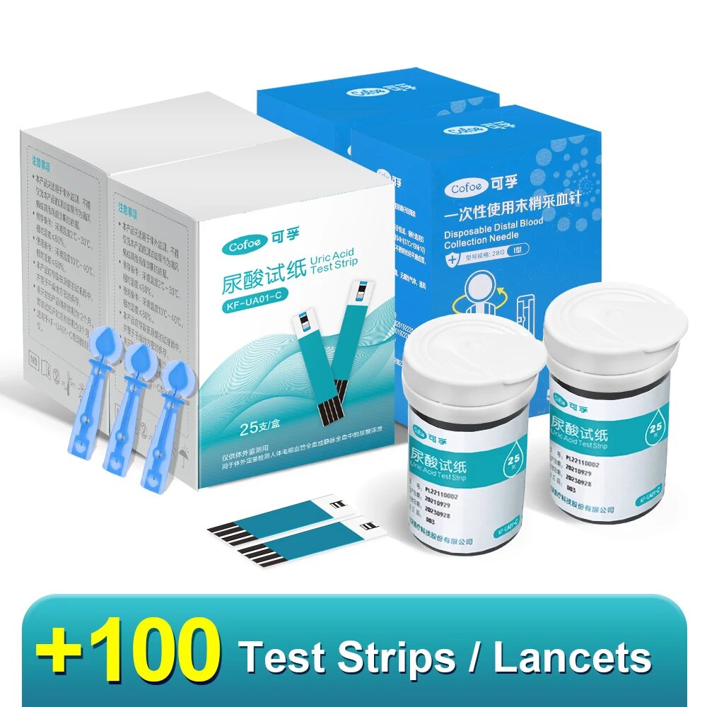 Монитор мочевой кислоты Cofoe UA01 100pcs-Test paper