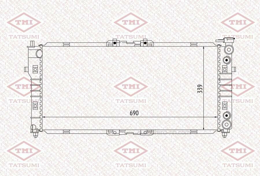 TATSUMI TGA1019 Радиатор системы охлаждения MAZDA 626/MX-6/Xedos 91->