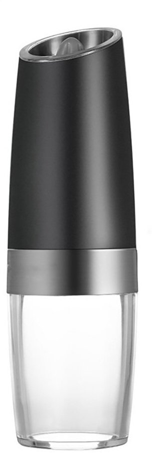 Мельница электрическая LuazON LET-003, гравитационная, пластик, от батареек, черная