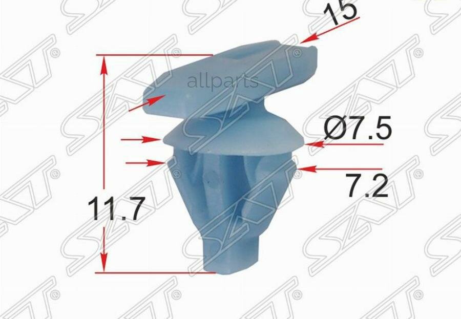 SAT ST-KJ-2458 Клипса (крепёжная HONDA (Продажа по 10шт))