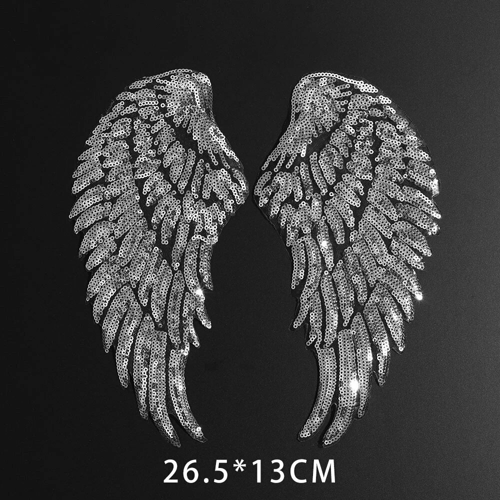 Блестящие крылья для одежды, N-BT0297-3, 26.5*13см
