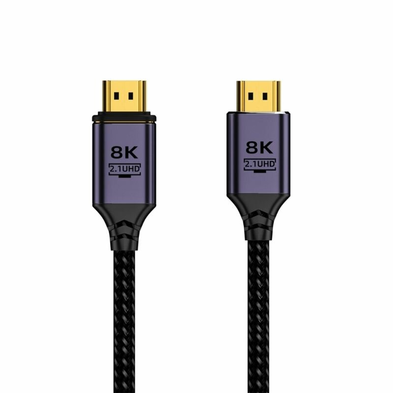 Кабель HDTV2.1 с нейлоновой оплеткой для подключения к магнитному кабелю 8K @ 60 Гц, 4K @ 120 Гц, совместимому с HDMI-адаптером для монитора ноутбука