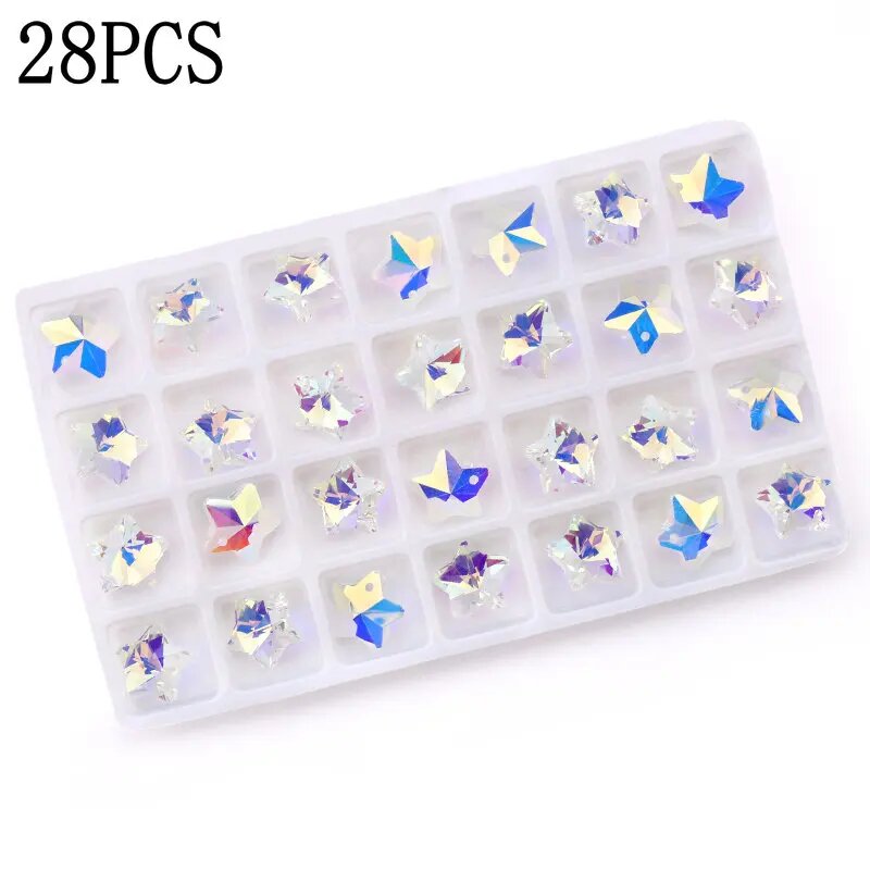 Хрустальные бусины звезды и луны SMI Fine 14mm star-28pcs