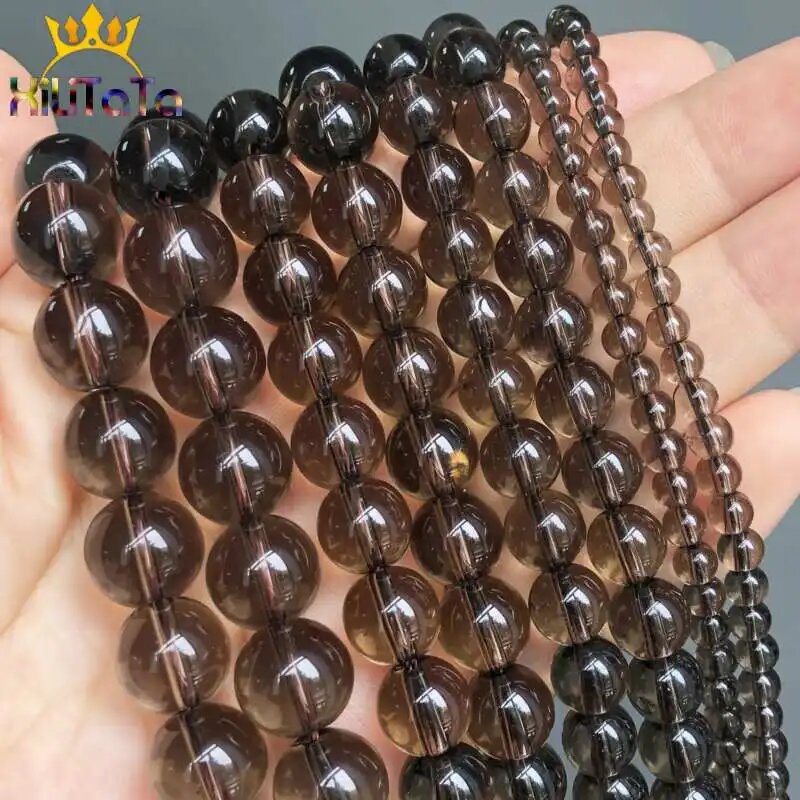 Бусины из дымчатого кварца xilitata 4/6/8/10/12 мм 4mm (approx 92pcs)