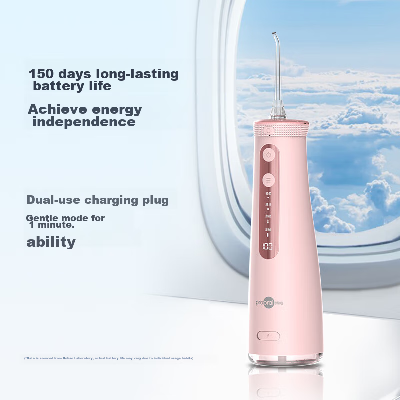 Ирригатор Prooral Handheld And Upright Water Flosser 5025pro с насадками, цвет Pink