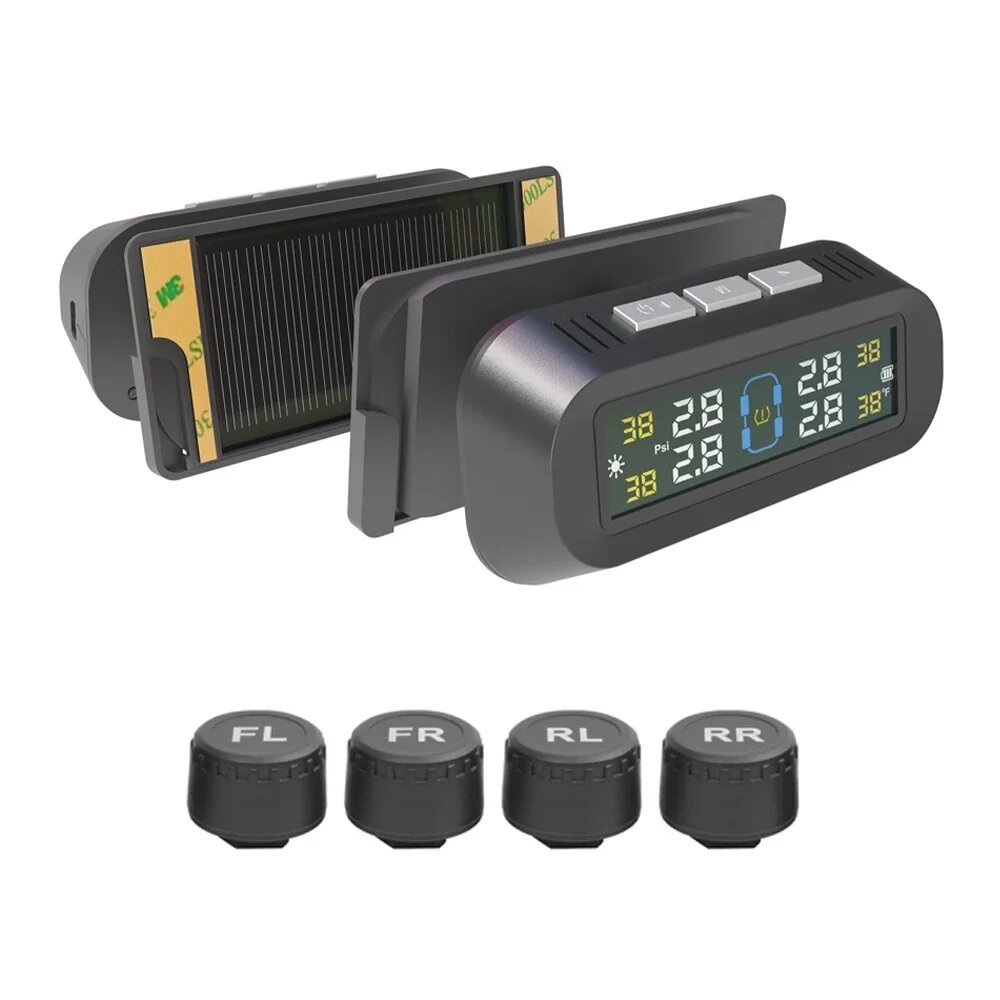 Умная Система Контроля Давления В Шинах (TPMS) С 4 Внешними Датчиками, Дисплеем, На T13 External