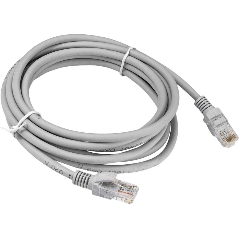 Кабель патч-корд ExeGate модель UTP-RJ45-RJ45-5e-3M-LSZH-GY, 3 м (EX286384RUS)