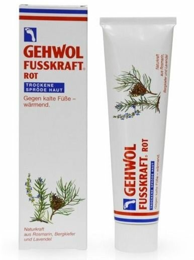 Красный крем для ног Fusskraft Rot GEHWOL согревающий, 75 мл