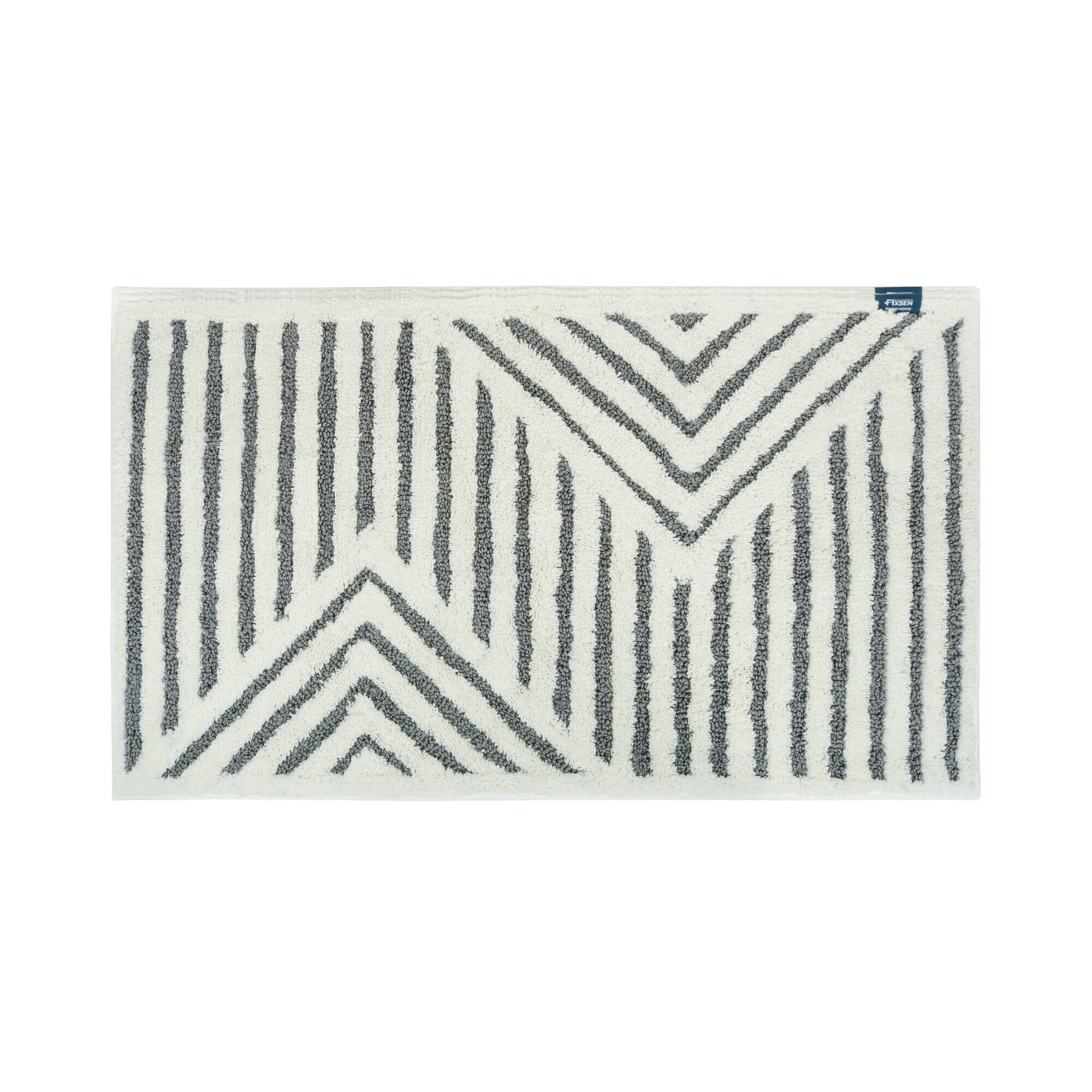 Коврик для ванной Fixsen Coner 70x120 см цвет черно-белый