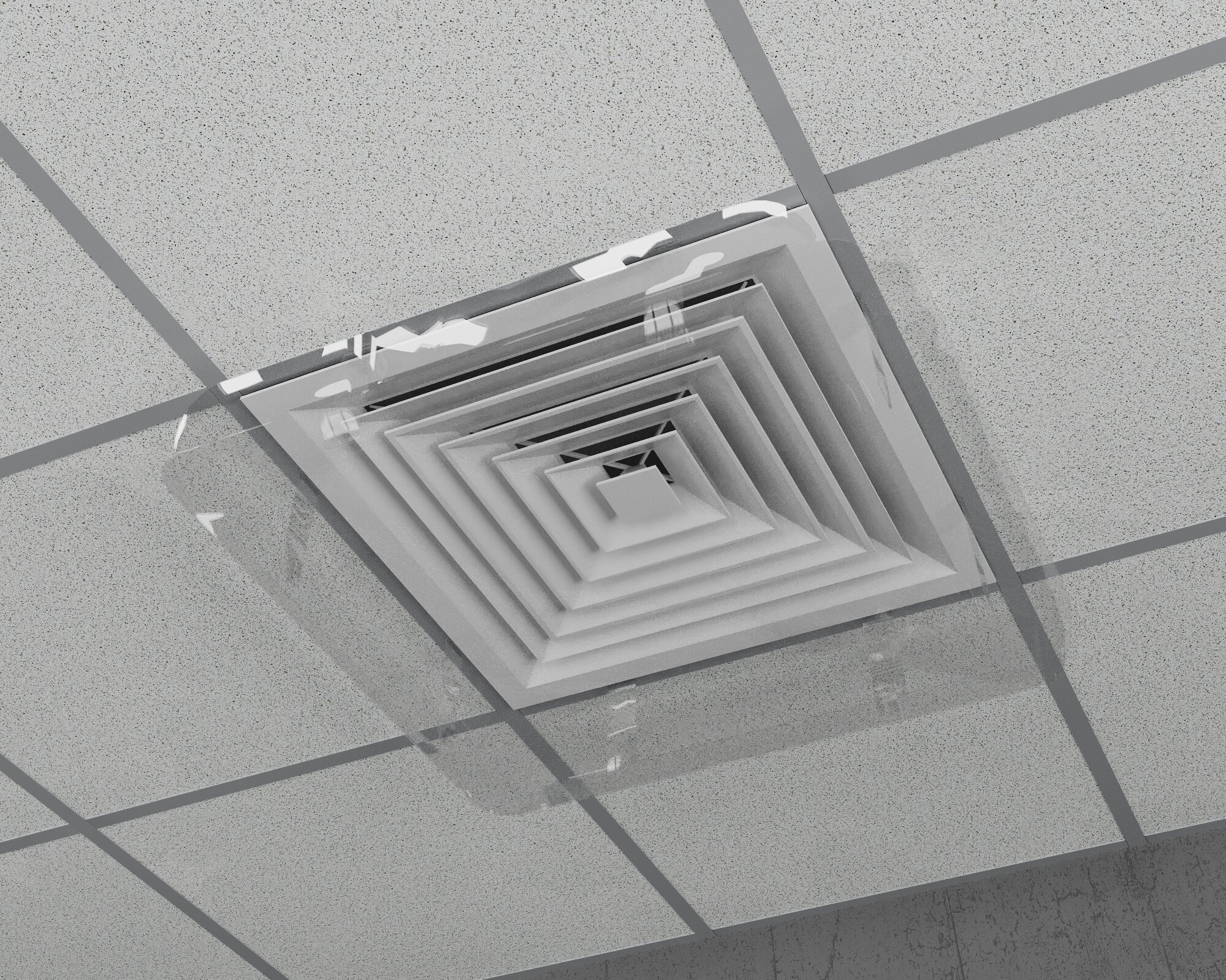 Экран для вентиляционной решетки (диффузора) Пиксель 450х450 мм