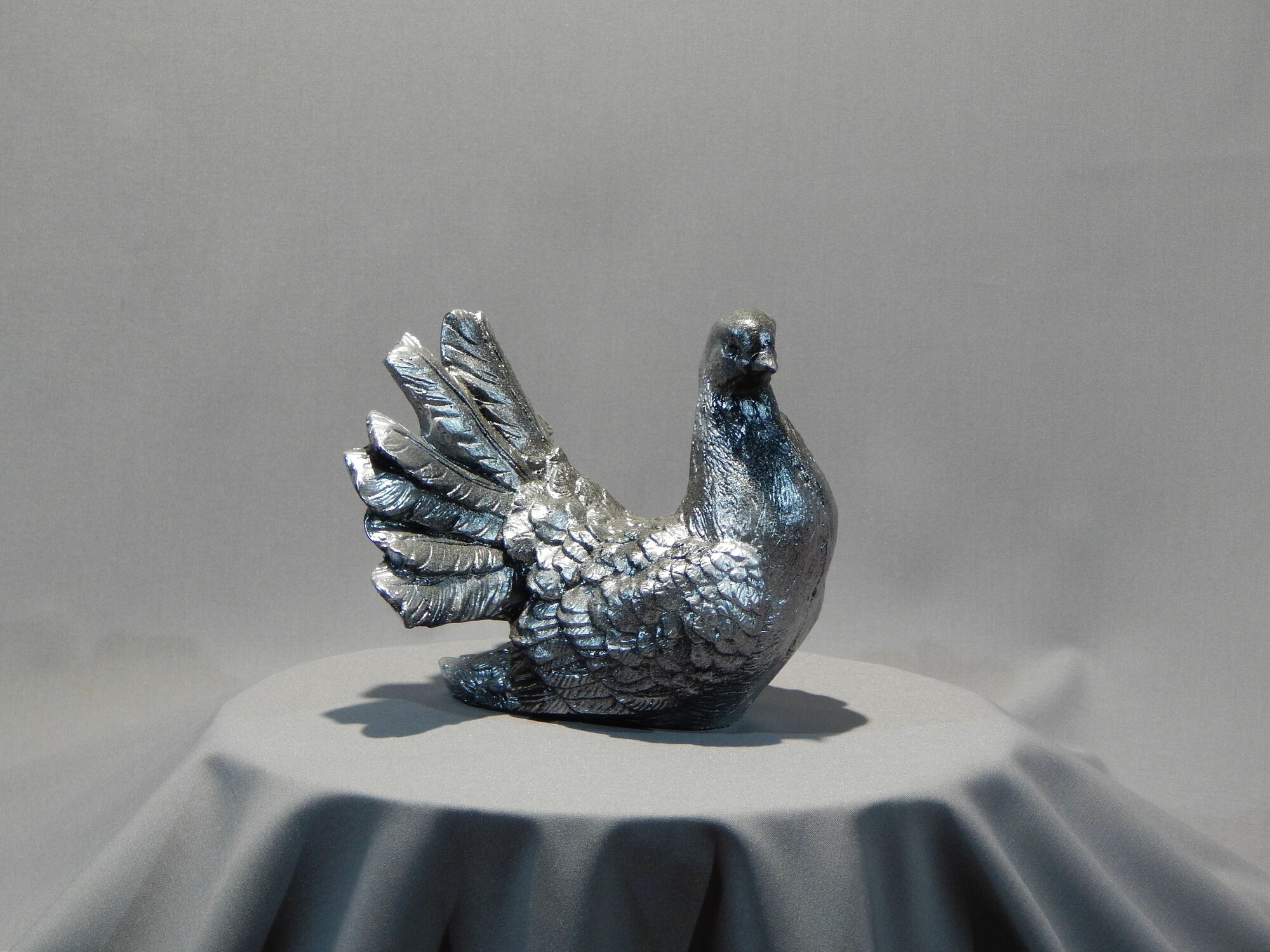 Голубь для декора Дом-Сад цвет серебро
