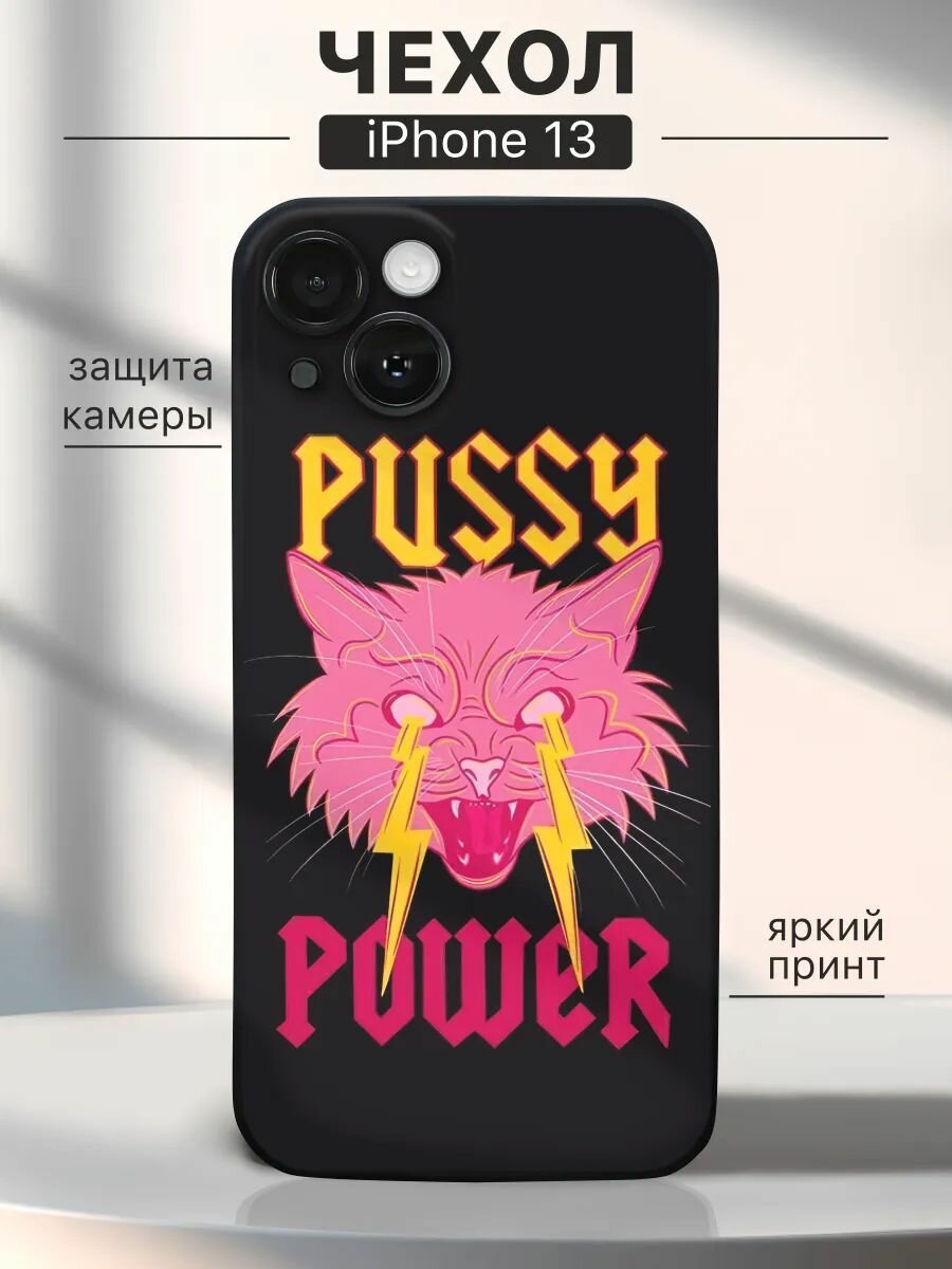 Чехол на iPhone 13 Кот - злой котик