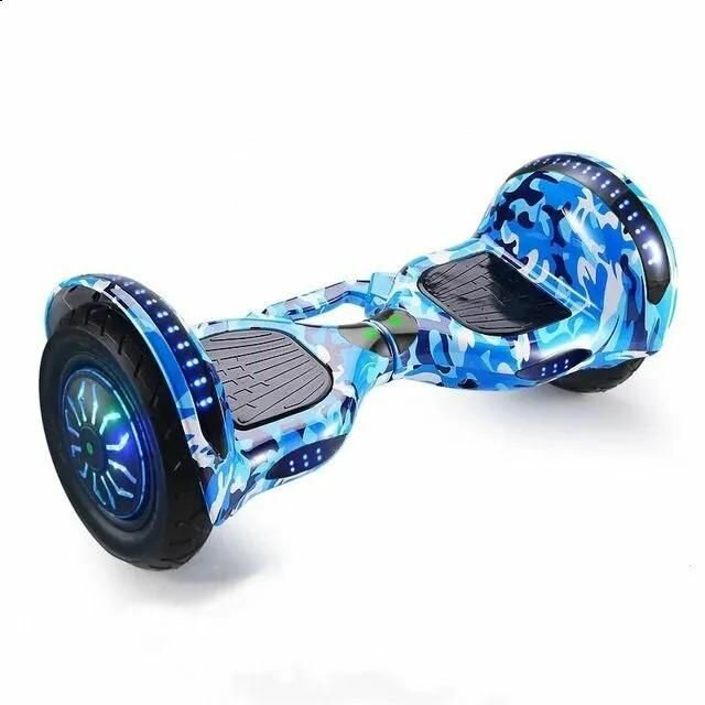 Детский самобалансирующийся электрический самокат с 10-дюймовыми светящимися колесами