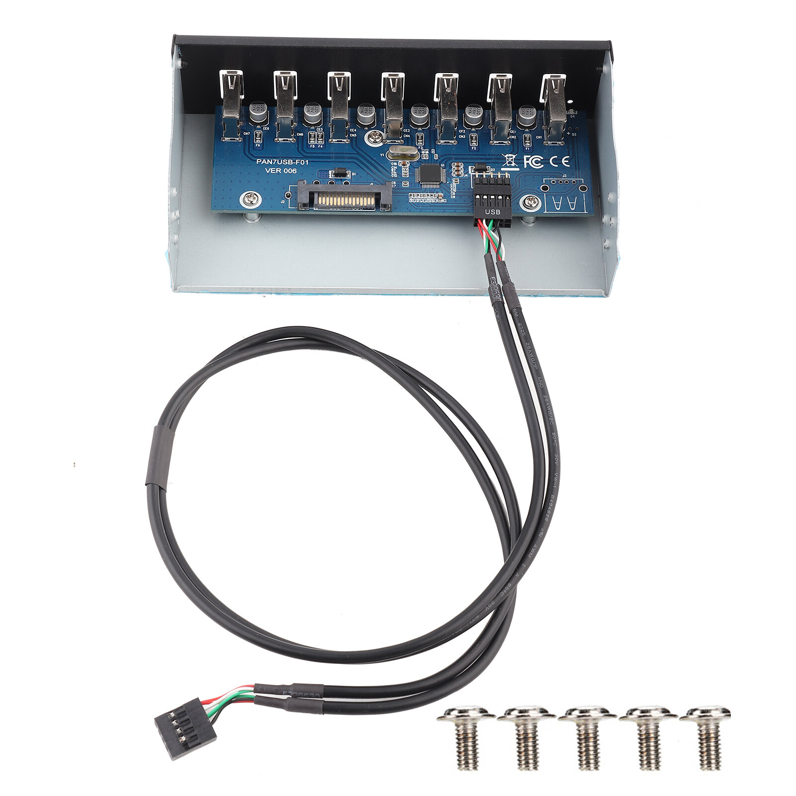 Панель-концентратор USB 2.0 на 7 портов, USB-концентратор для передачи данных без потерь, панель-концентратор для расширения настольного ПК, ноутбука