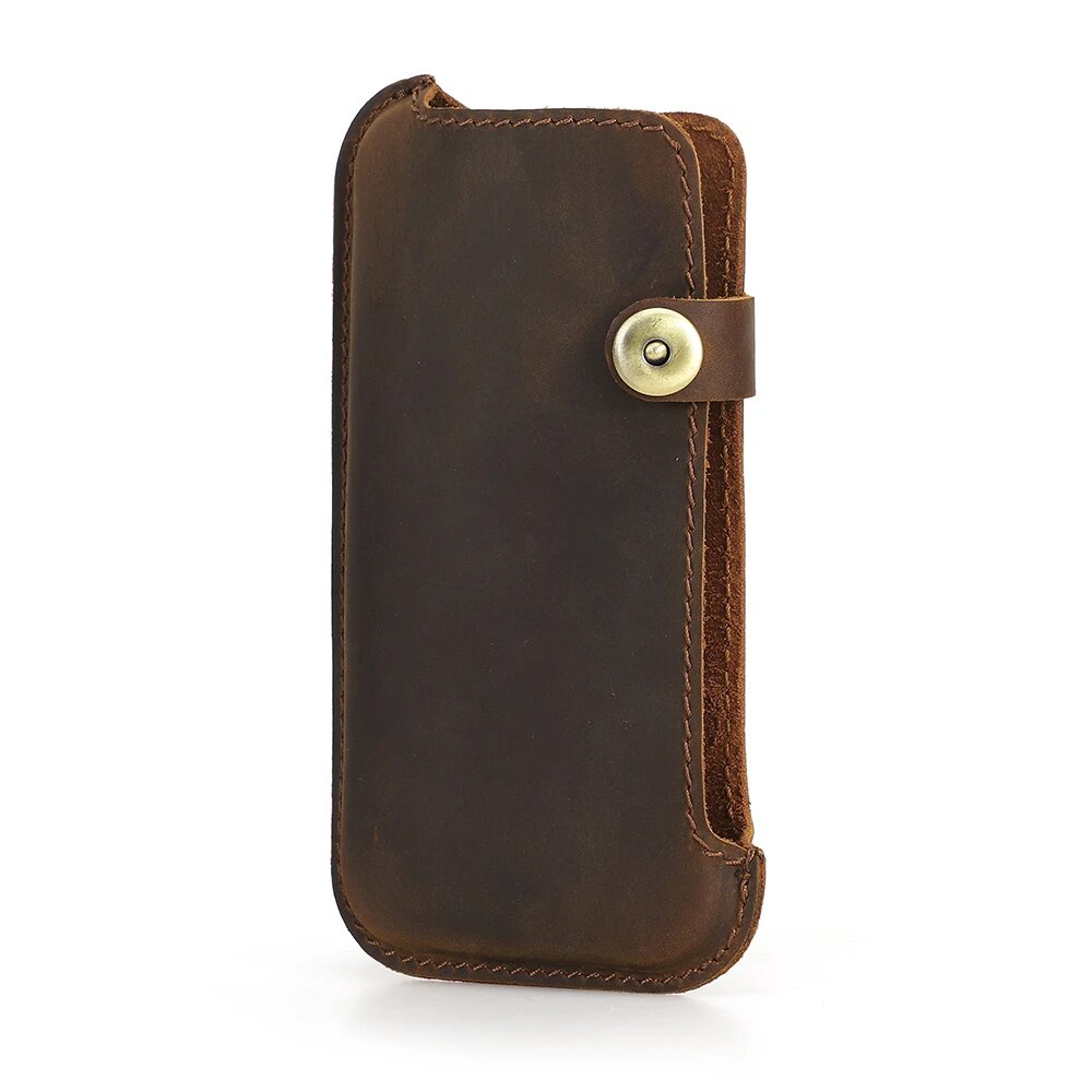 Мужской чехол для телефона из натуральной кожи, кобура для iPhone 17, 16, 15, 14 Pro Max, 6,9 дюйма, поясная сумка с петлей для мобильного телефона, путешествия, кемпинг