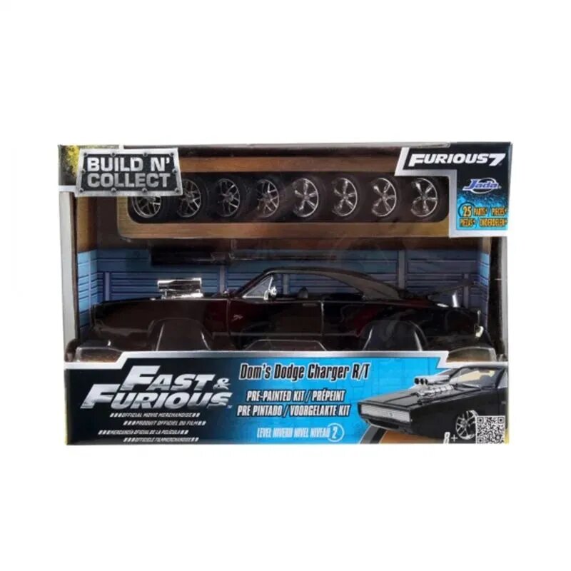 Jada 1:24 Dom 1970 Dodge Charger R/T Model Kit Model Car, подарки для мальчиков, коллекции хобби, подарки на день рождения