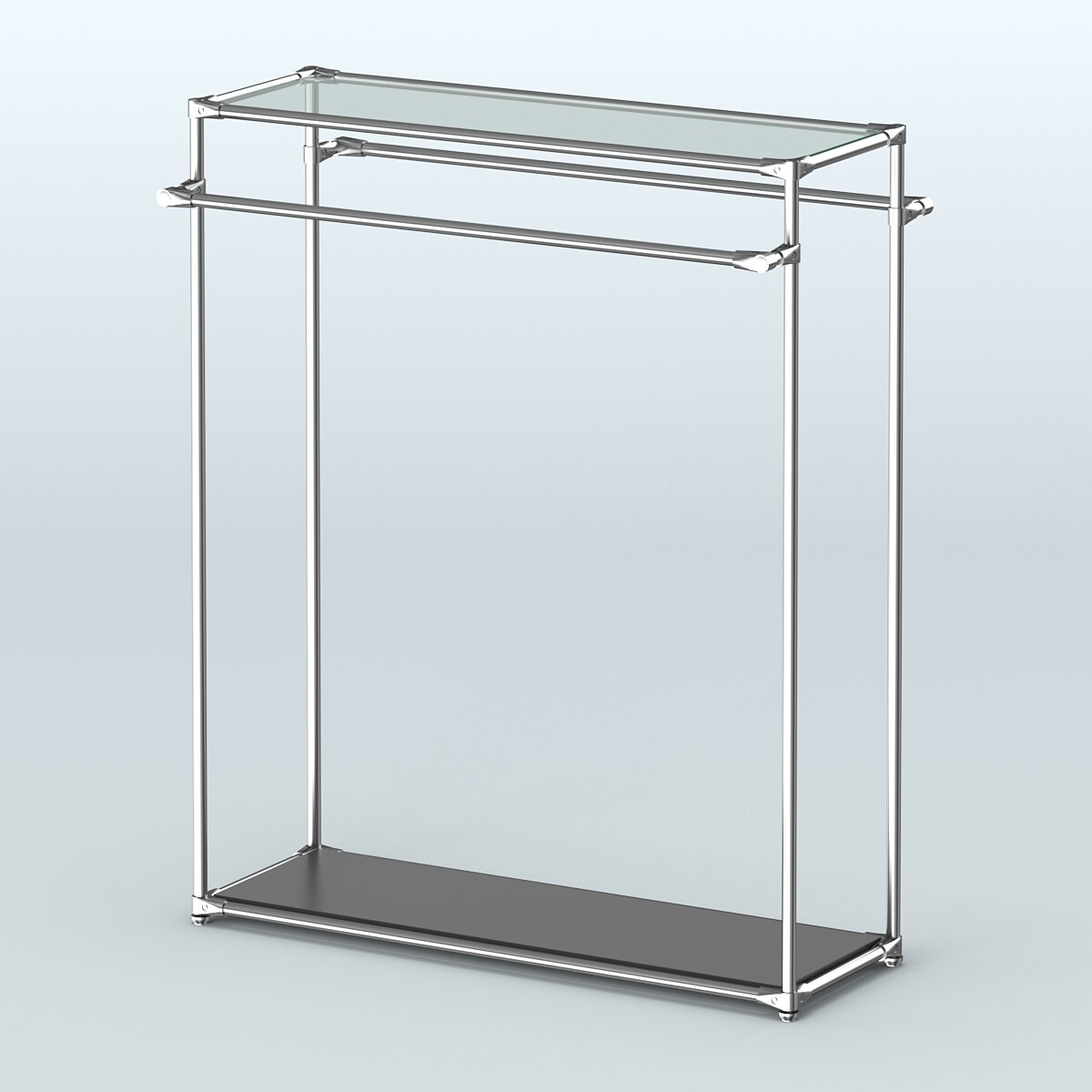 Островная торговая система хром 1200 мм №4, Черный