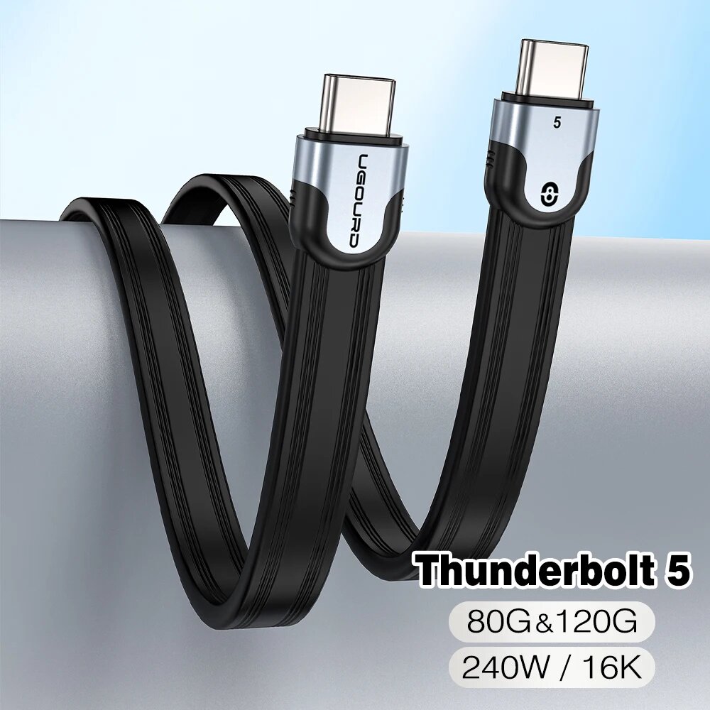 Thunderbolt5 80 Гбит/с Кабель USB5 USB 4.0-V2 Type-C Thunderbolt 0,15 м 1 м 240 Вт Кабель для 0,3 м