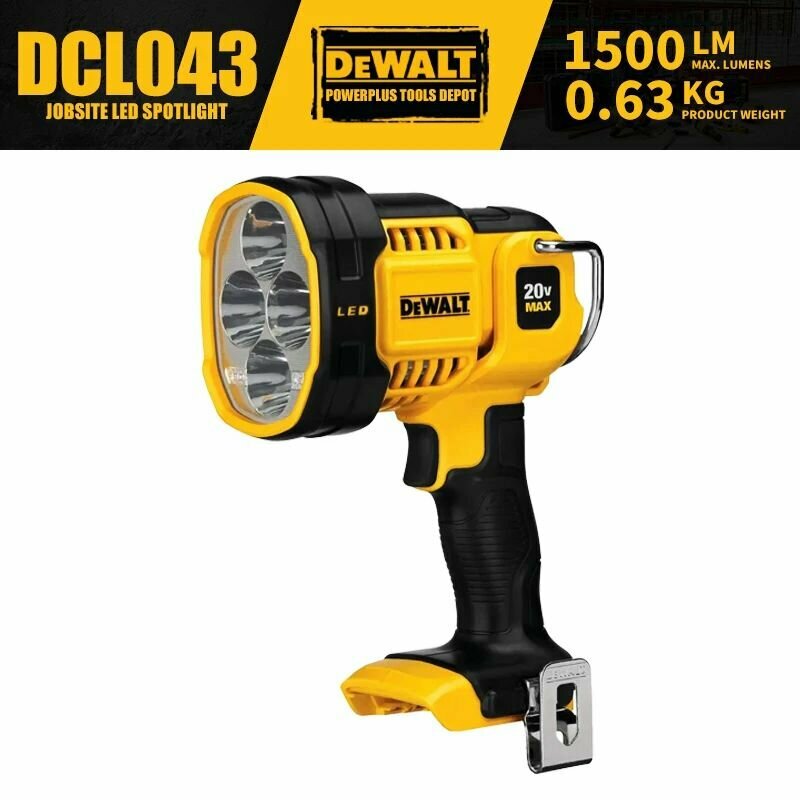 DEWALT DCL043 20V MAX* Светодиодный прожектор для рабочих мест Портативное освещение 1500LM