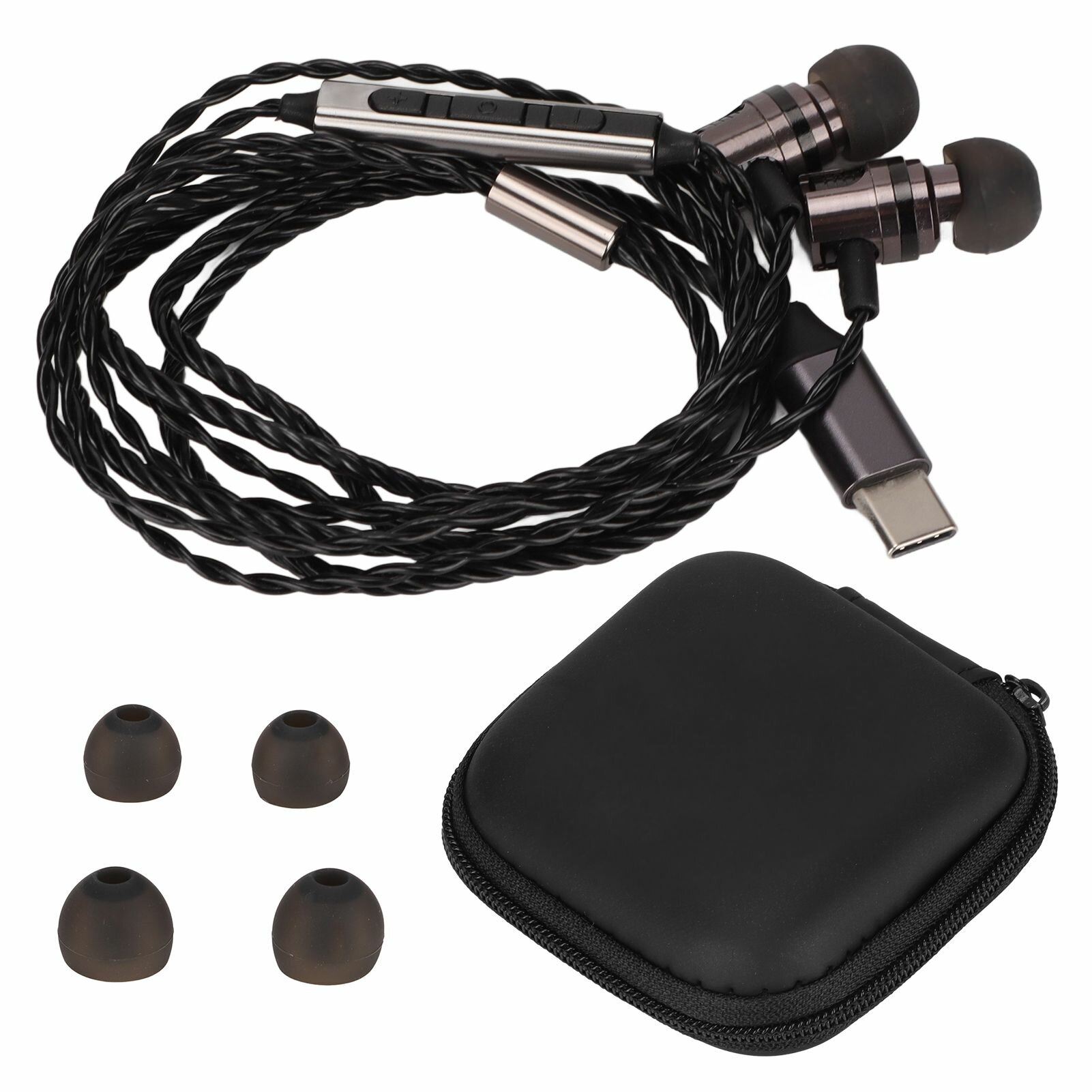Наушники-мониторы HiFi Стерео Тип C Проводные наушники ЦАП с микрофоном для музыкантов-аудиофилов