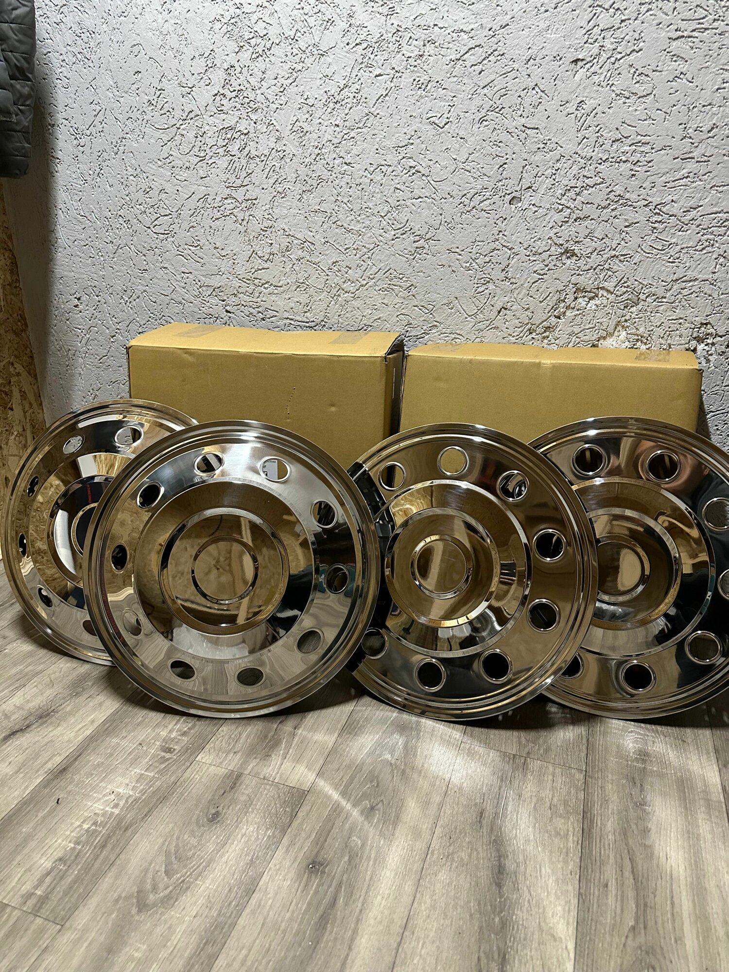 Колпаки на колёса для Газель нержавейка R16 (4 штуки)