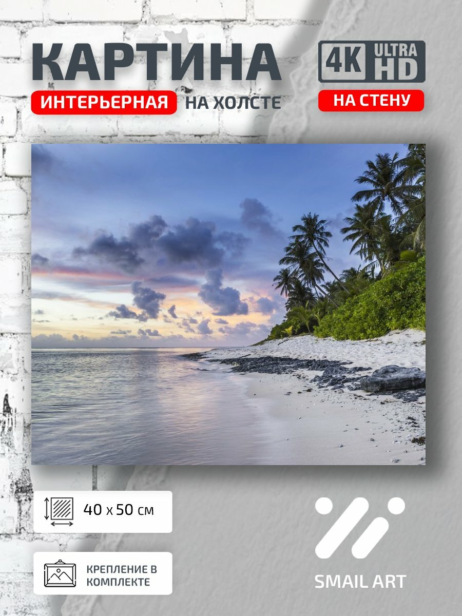 Картина на холсте интерьерная 40 на 50 на стену Тропики Landscape для спальни пейзаж декор