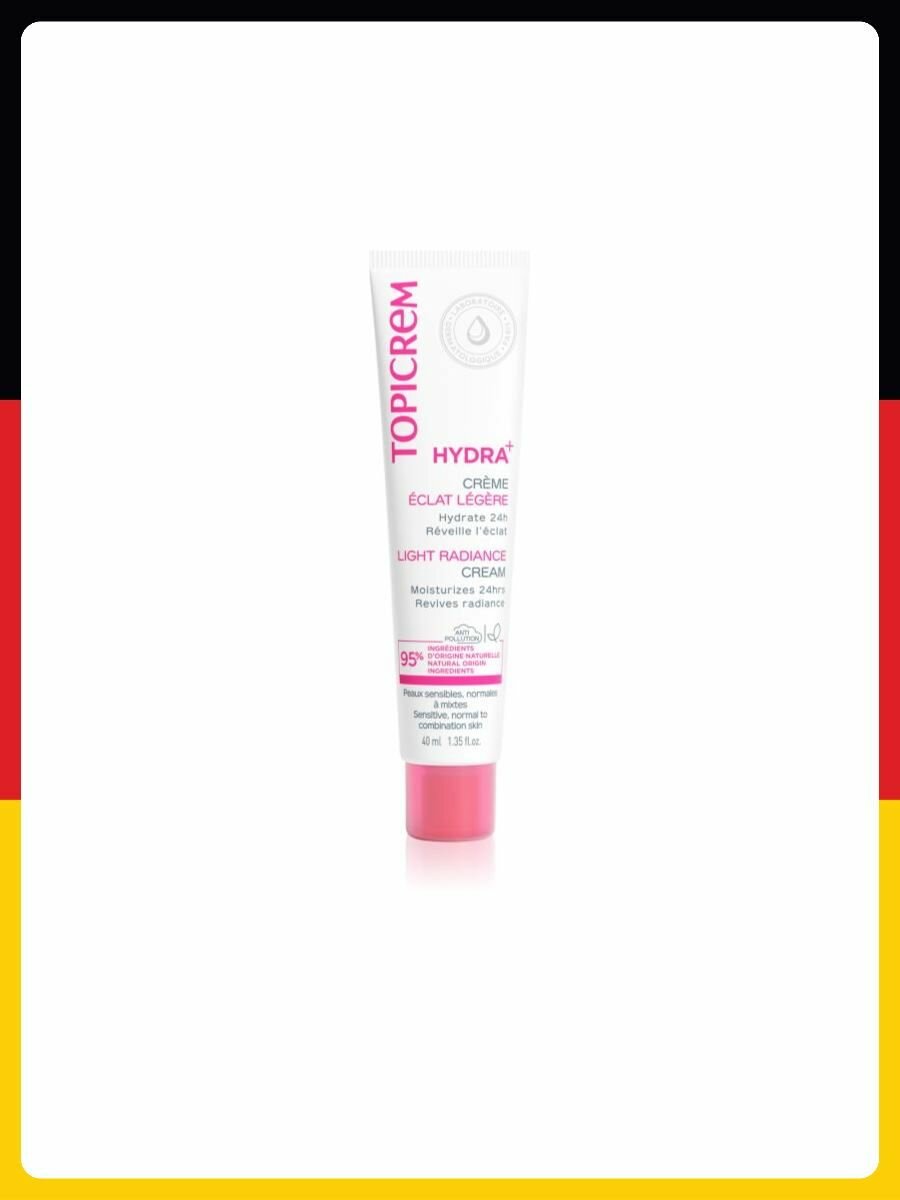 Крем для ухода за кожей Topicrem Hydra+ Light Radiance Cream light moisturizing day cream for normal and combination sensitive skin, 40 мл