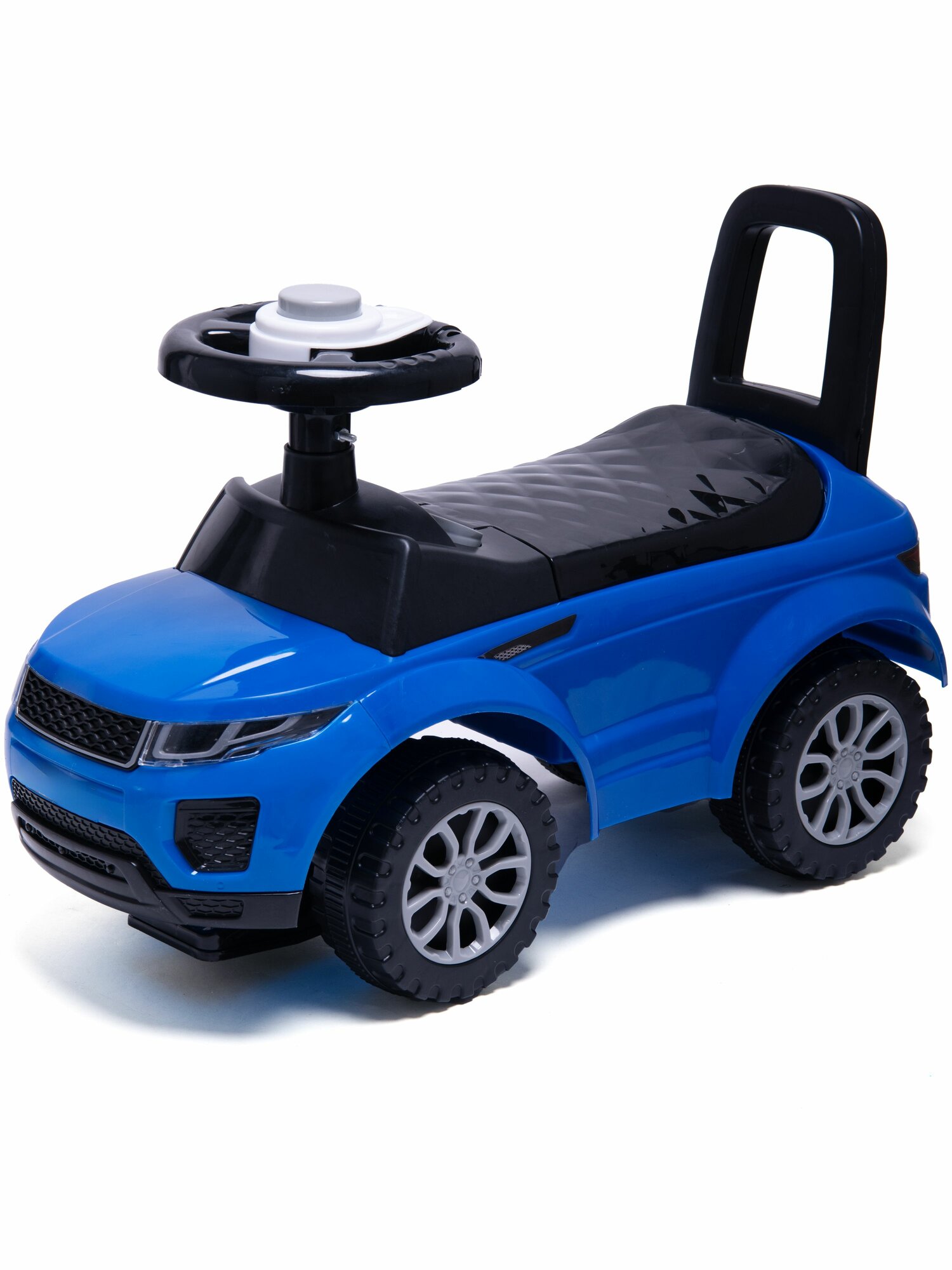 Толокар машина для мальчика, каталка Пушкар, синий, поворотные колеса