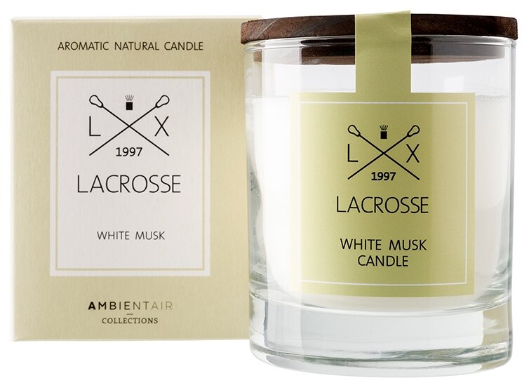 Свеча ароматическая Lacrosse, Белый мускус, 40 ч, Ambientair, VV040MBLC