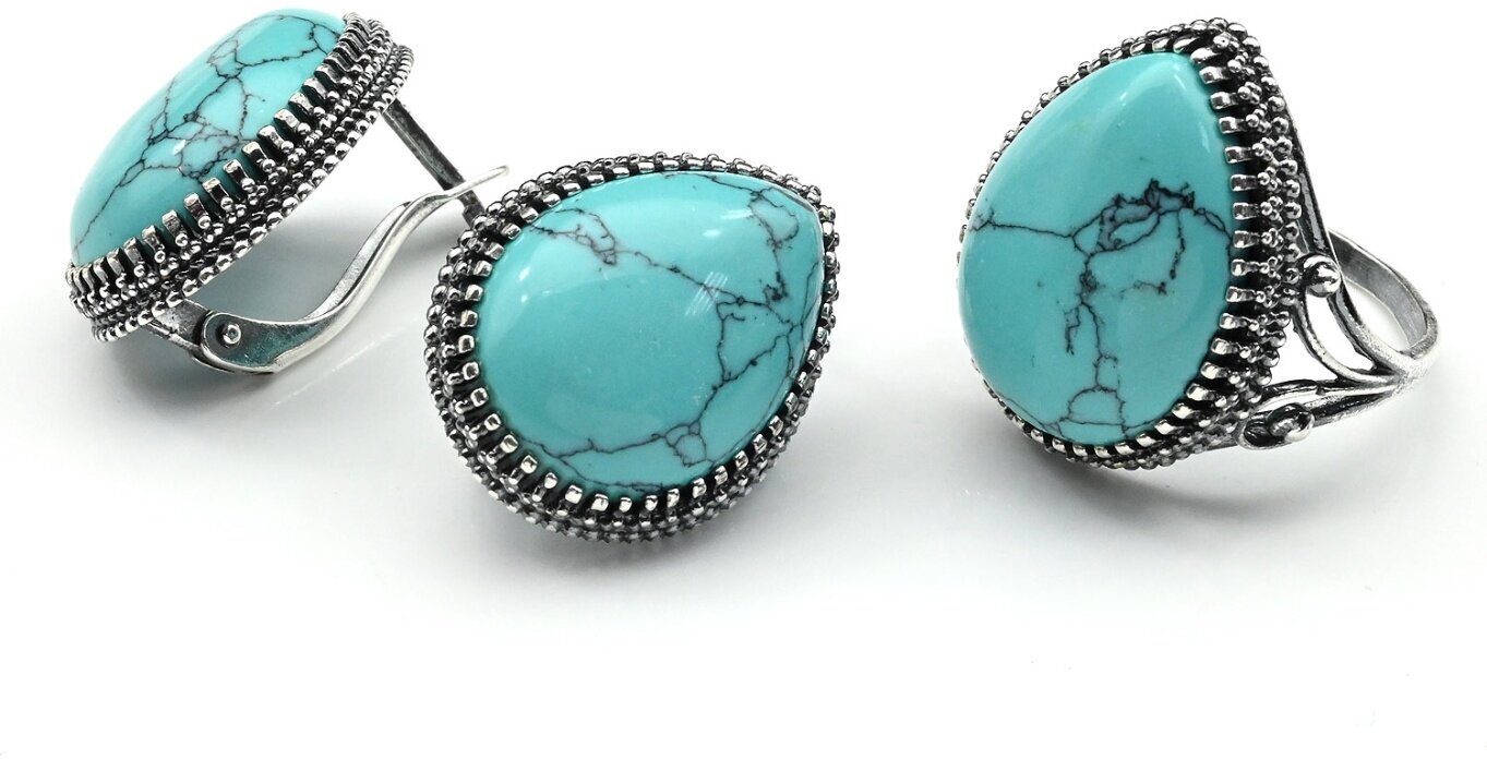 Серьги, бирюза