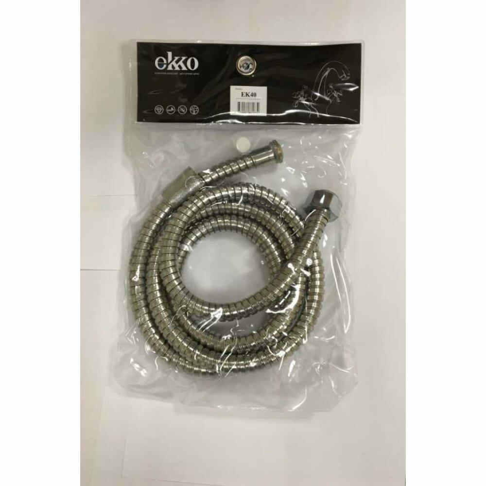 Шланг для душа EKKO 150 см, хром ek40, сталь, для душа EKKO является основной — фото 1