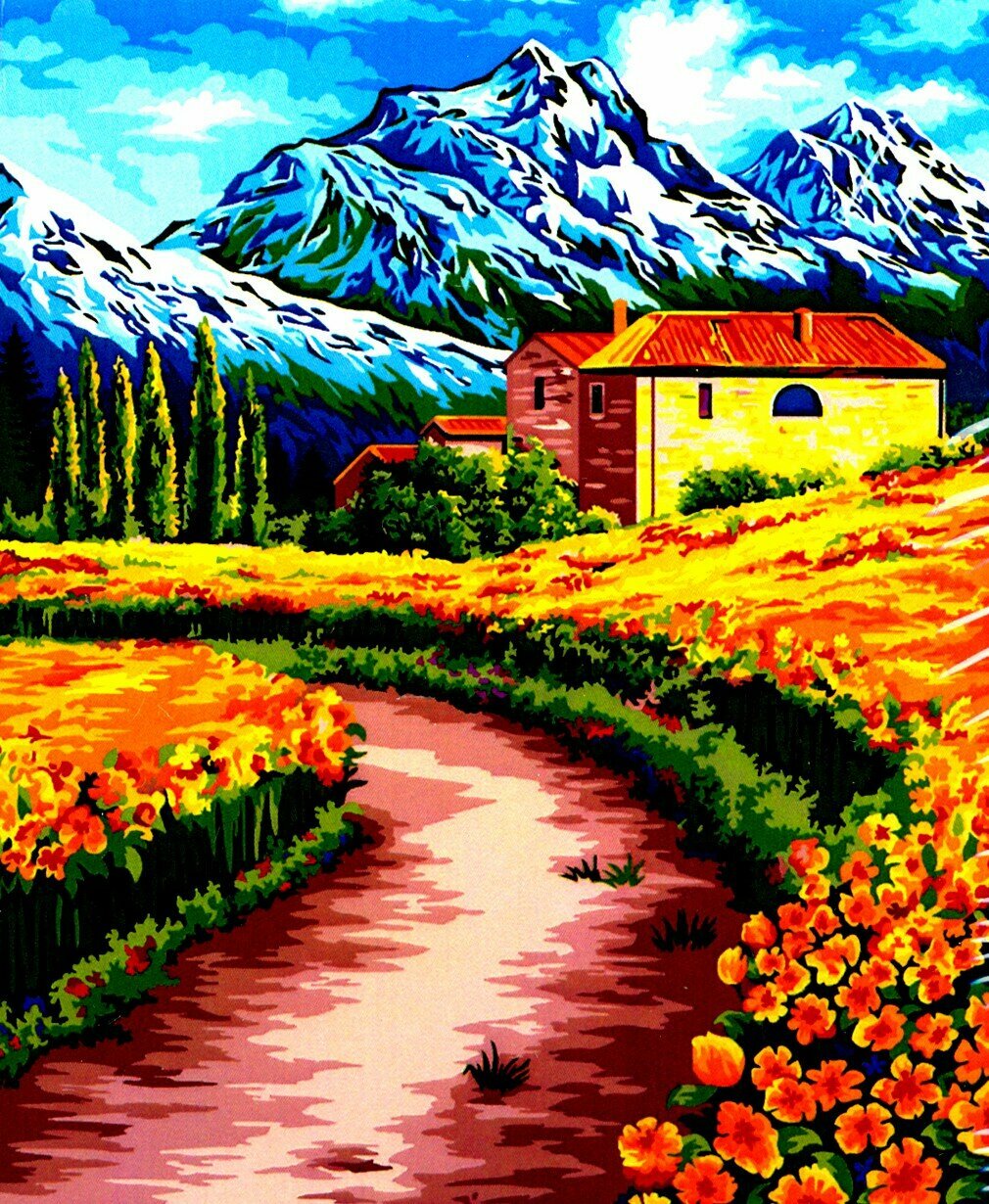 Рисование по номерам "Альпийские луга", 40х50 см. (А083)